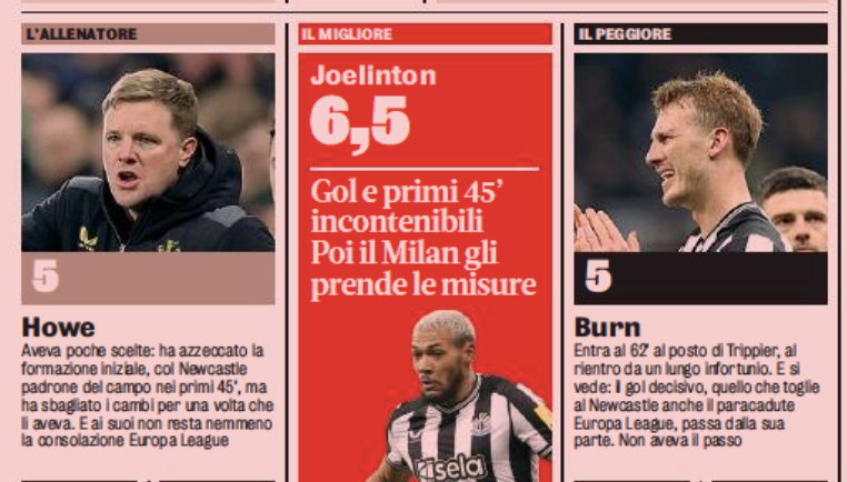'Didn't have the pace' - Newcastle player voted 'The Worst' after sorry ...